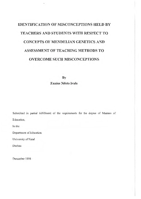 (PDF) Identification of misconceptions held by teachers and students ...