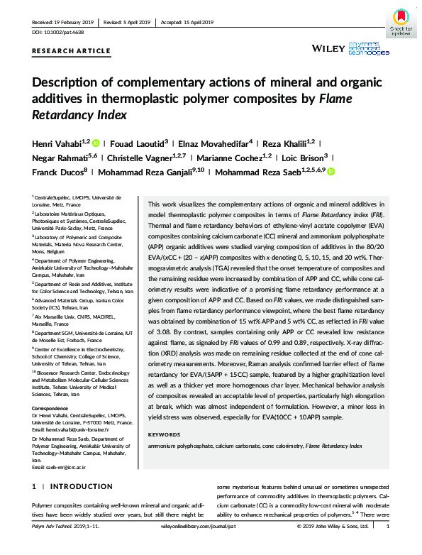 (PDF) Description of complementary actions of mineral and organic ...