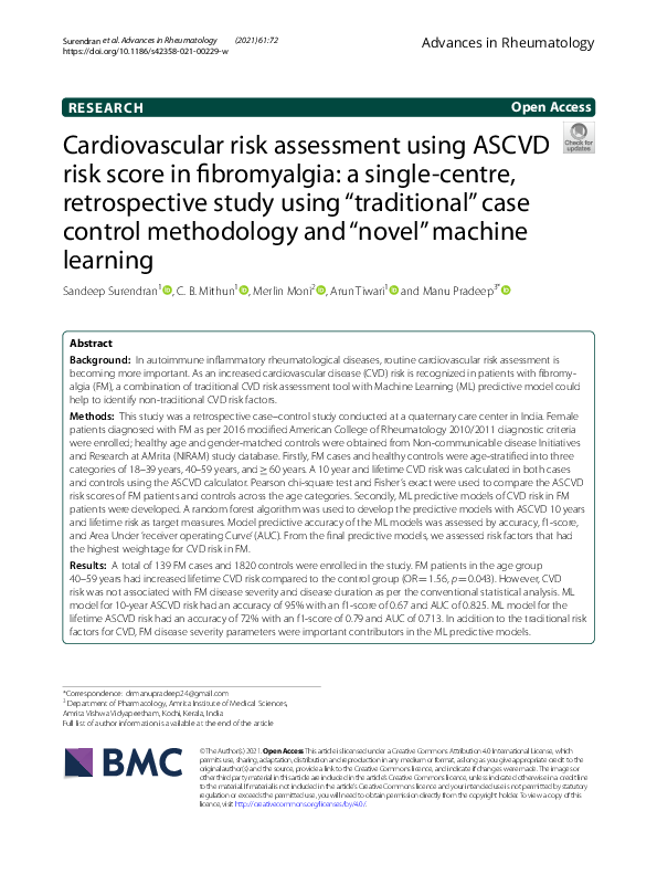 (PDF) Cardiovascular risk assessment using ASCVD risk score in ...