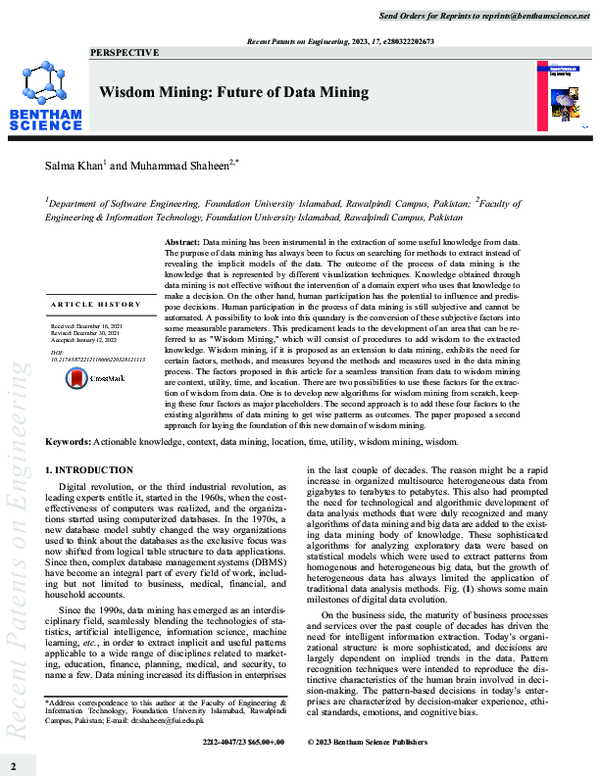 (PDF) Wisdom Mining: Future of Data Mining