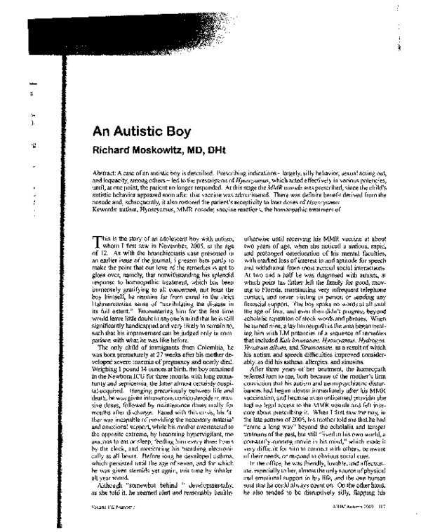 (PDF) An Autistic Boy