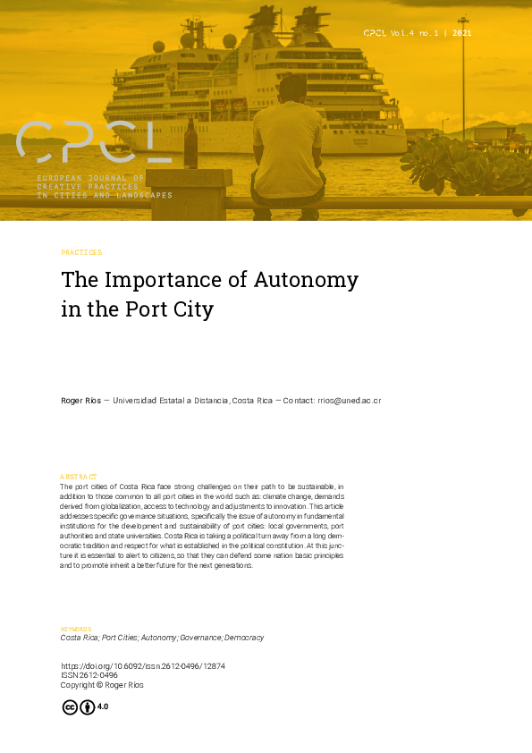 (PDF) The Importance of Autonomy in the Port City
