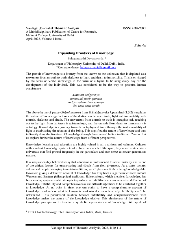 (PDF) Expanding Frontiers of Knowledge