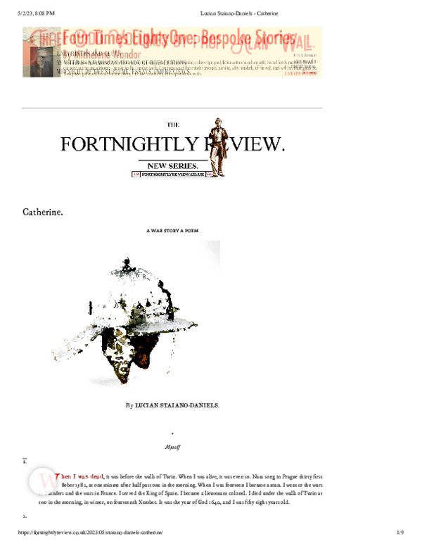 (PDF) Catherine a war story a poem