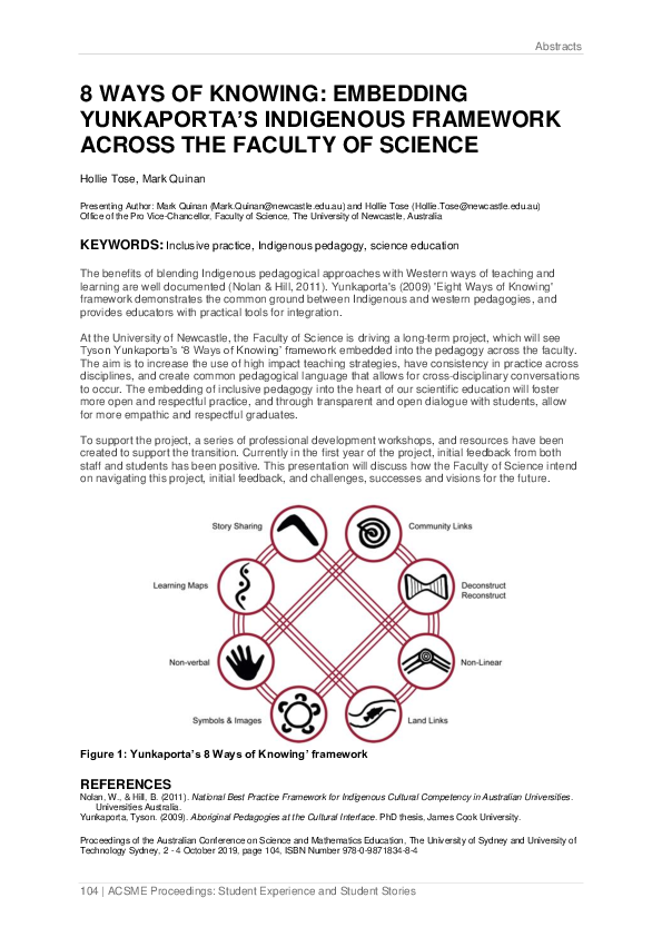 (PDF) 8 Ways of knowing: Embedding Yunkaporta’s Indigenous framework ...