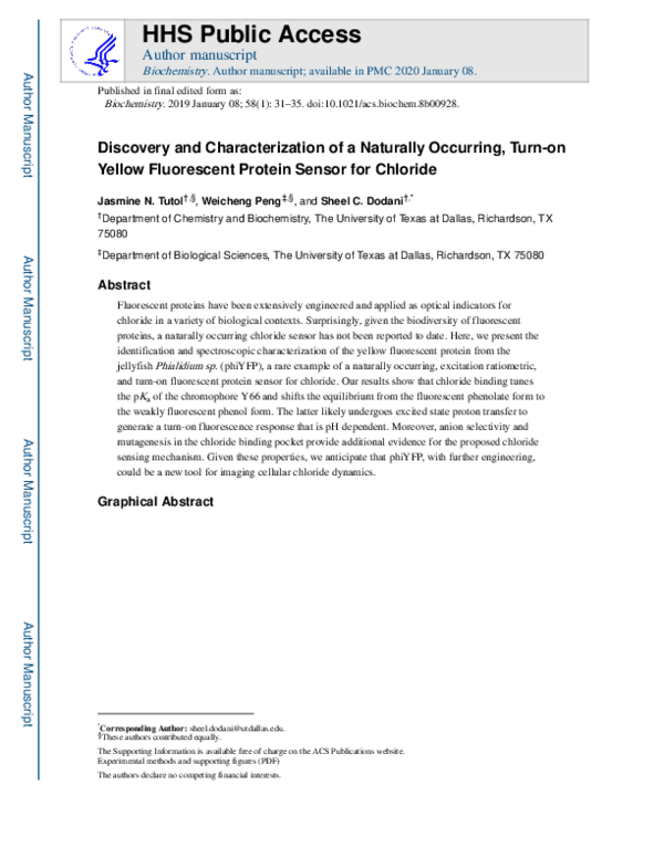 (PDF) Discovery and Characterization of a Naturally Occurring, Turn-On ...