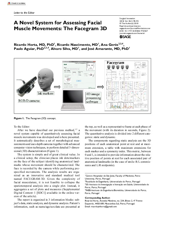 (PDF) A Novel System for Assessing Facial Muscle Movements: The Facegram 3D