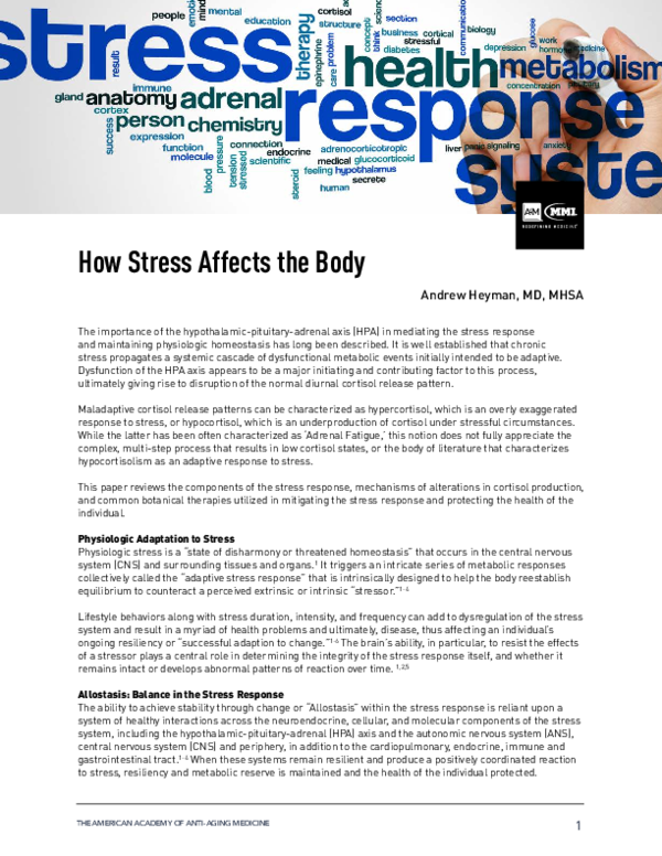 (PDF) How Stress Affects the Body