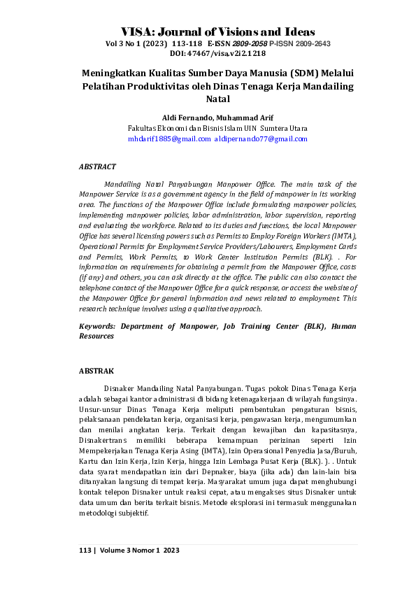 (PDF) Meningkatkan Kualitas Sumber Daya Manusia (SDM) Melalui Pelatihan ...