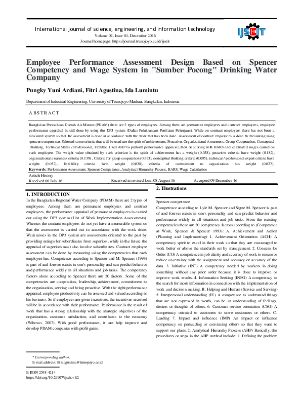 (PDF) Employee Performance Assessment Design Based on Spencer ...