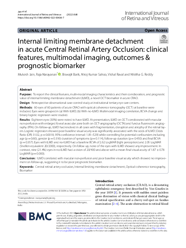 (PDF) Internal limiting membrane detachment in acute Central Retinal ...