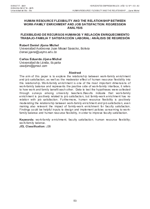 (PDF) Human resource flexibility and the relationship between work ...