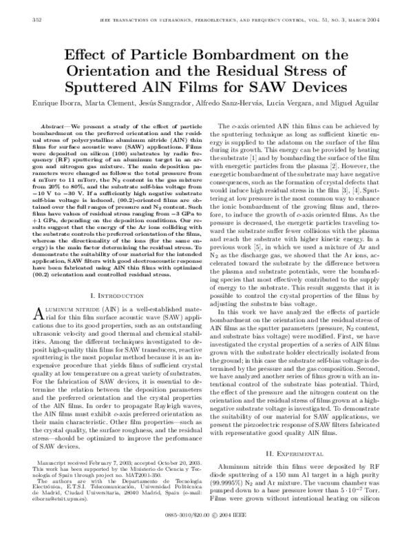 (PDF) Effect of particle bombardment on the orientation and the ...