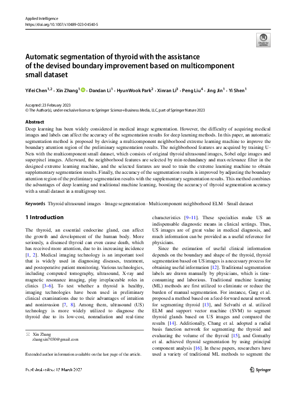 (PDF) Automatic segmentation of thyroid with the assistance of the devised boundary improvement ...