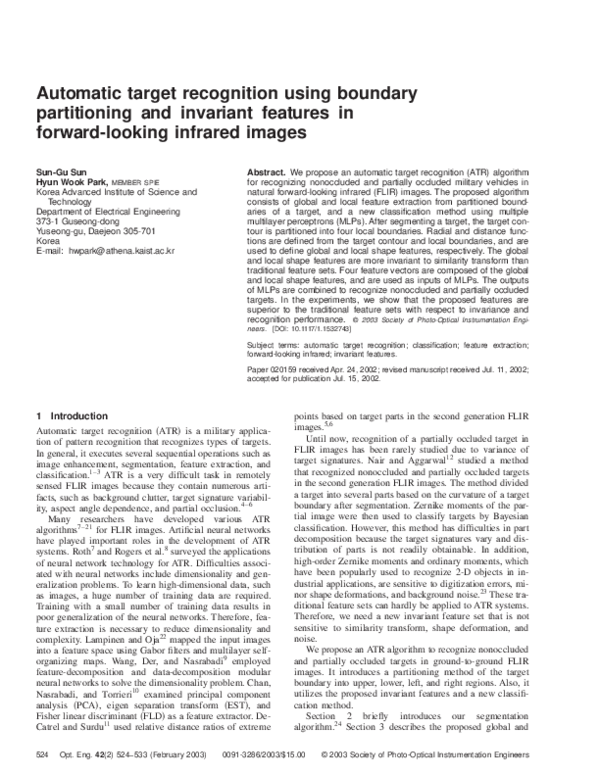 (PDF) Automatic target recognition using boundary partitioning and ...