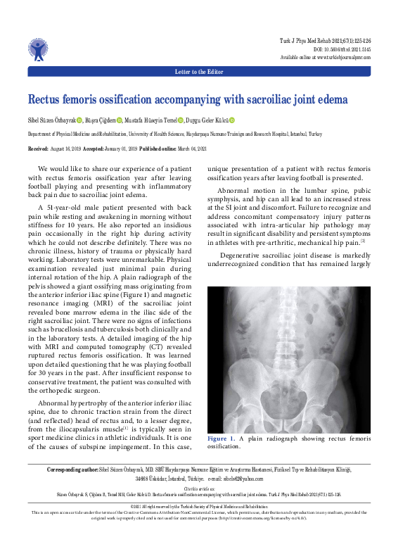 (PDF) Rectus femoris ossification accompanying with sacroiliac joint edema