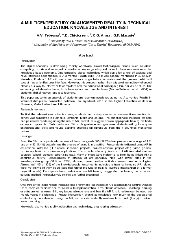 (PDF) A Multicenter Study on Augmented Reality in Technical Education ...