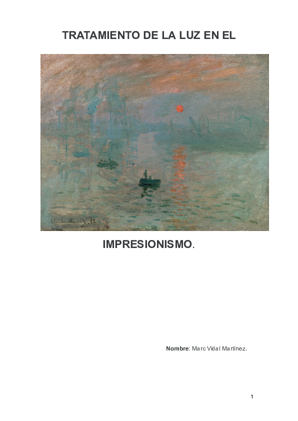 (PDF) Impresionismo