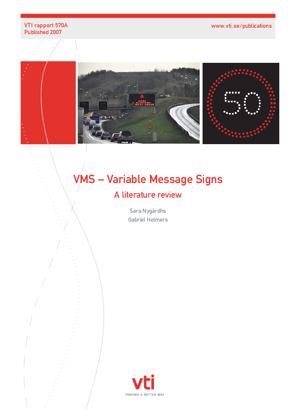 (PDF) VMS - Variable Message Signs : A literature review