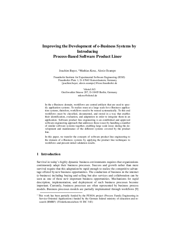 (PDF) Improving the Development of e-Business Systems by Introducing Process-Based Software ...