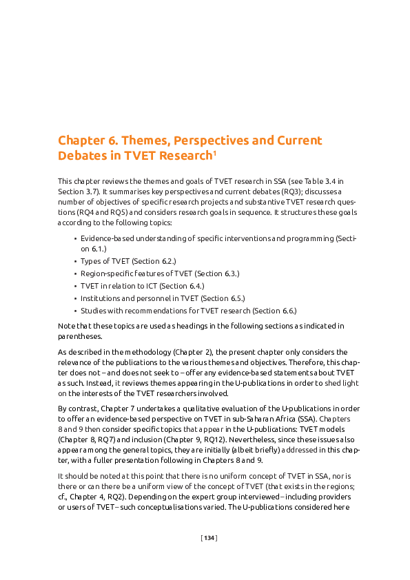 (PDF) Chapter 06. Themes, Perspectives and Current Debates in TVET Research