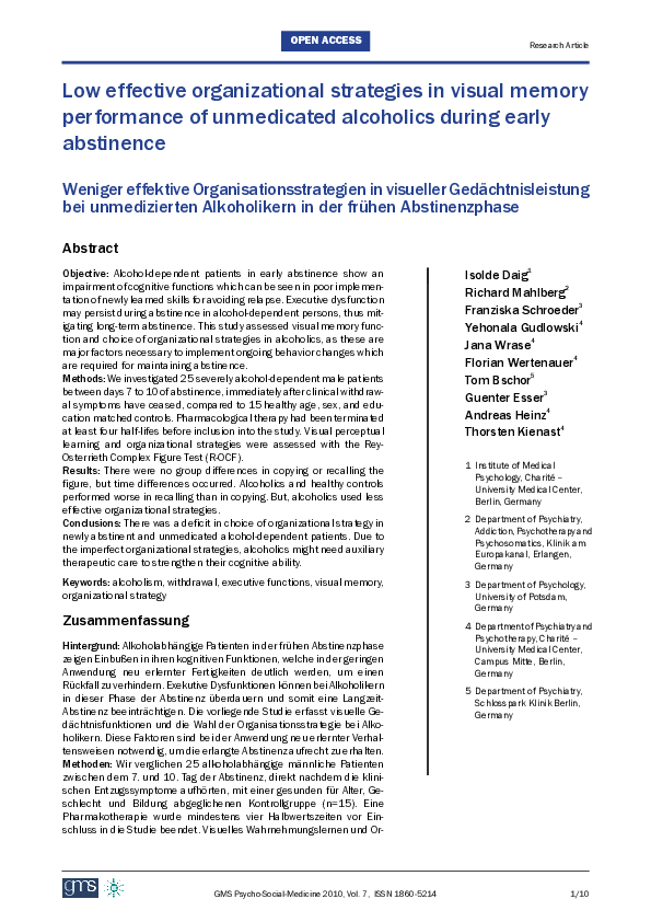 (PDF) Low effective organizational strategies in visual memory ...