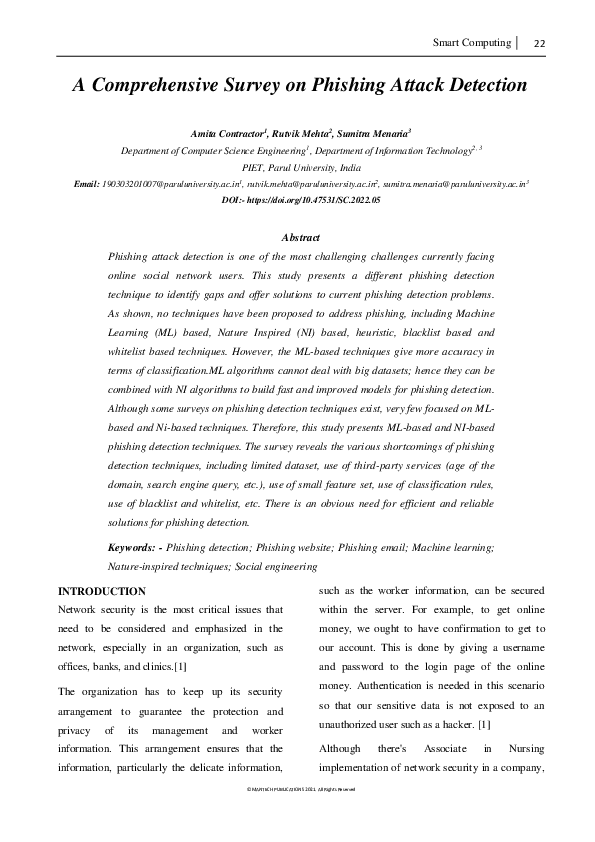 (PDF) A Comprehensive Survey on Phishing Attack Detection