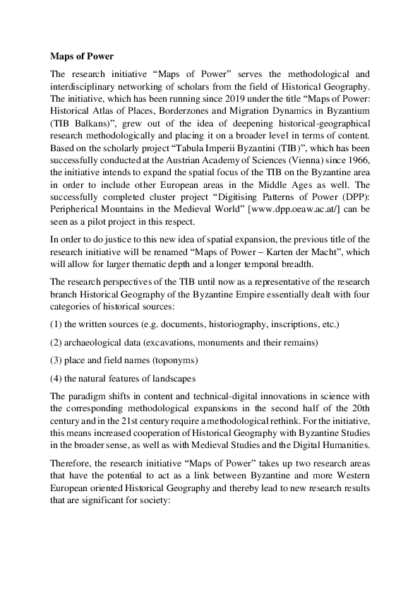 (PDF) Maps of Power, Information Leaflet
