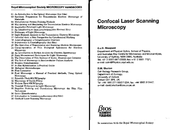 (PDF) Confocal laser scanning microscopy