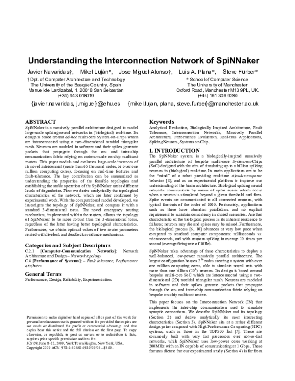 (PDF) Understanding the interconnection network of SpiNNaker