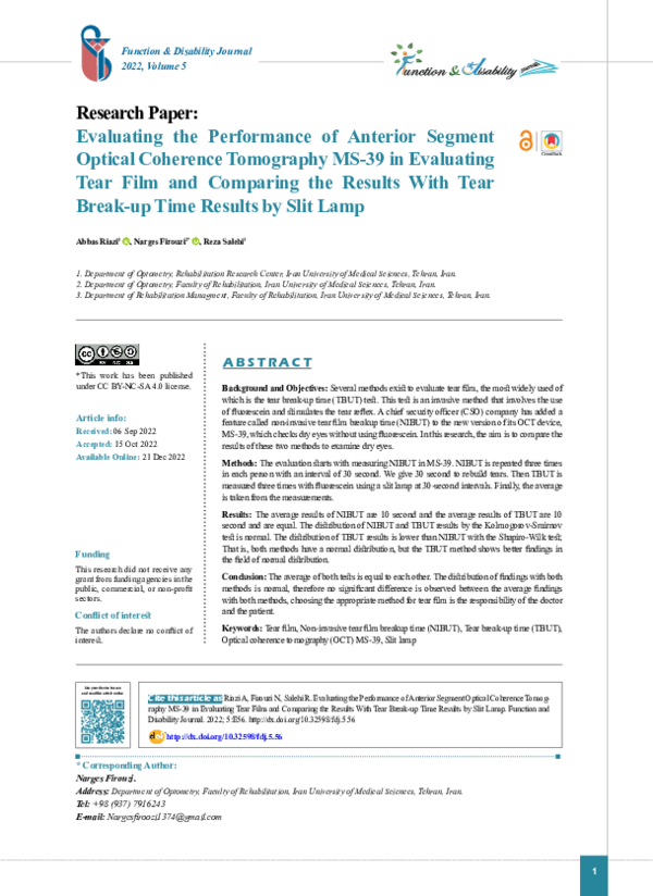 (PDF) Evaluating the Performance of Anterior Segment Optical Coherence ...