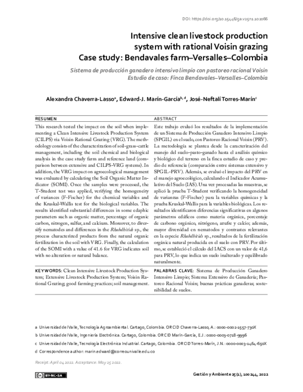 (PDF) Intensive clean livestock production system with rational Voisin ...