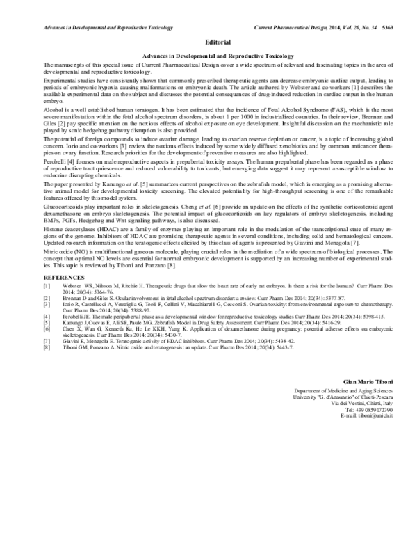 (PDF) Editorial (Thematic Issues: Advances in Developmental and ...