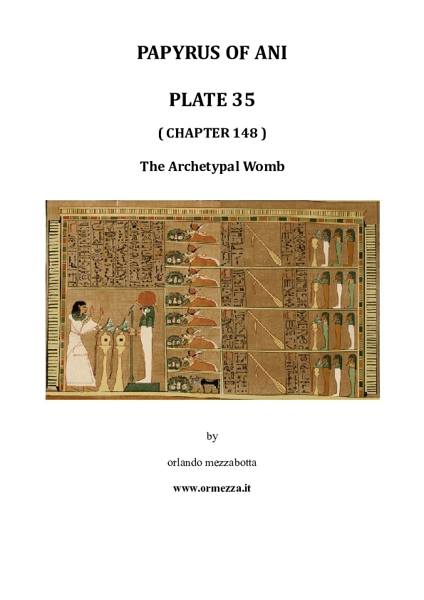 (PDF) PAPYRUS ANI PLATE 35 - The Archetypal Womb