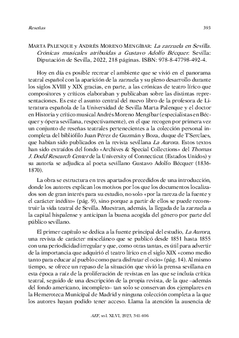 (PDF) Marta Palenque y Andrés Moreno Mengíbar: La zarzuela en Sevilla ...