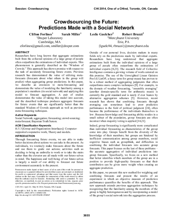 (PDF) Crowdsourcing the future