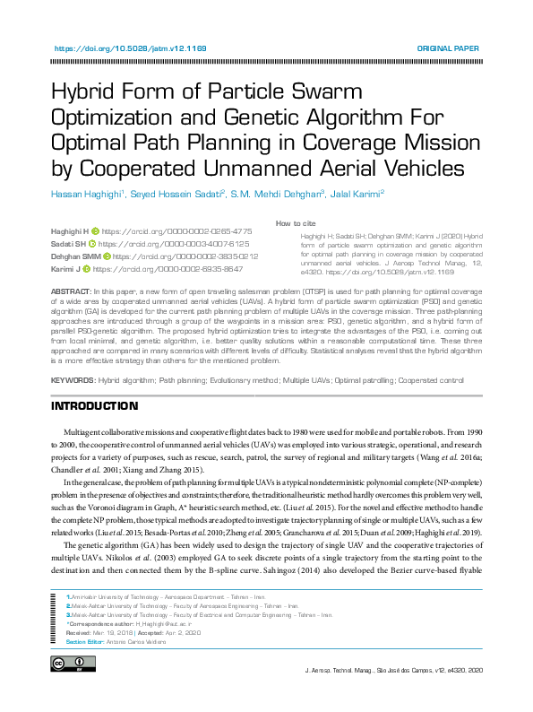 (PDF) Hybrid Form of Particle Swarm Optimization and Genetic Algorithm For Optimal Path Planning ...