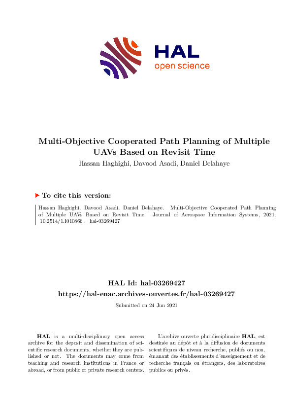 (PDF) Multi-Objective Cooperated Path Planning of Multiple Unmanned Aerial Vehicles Based on ...
