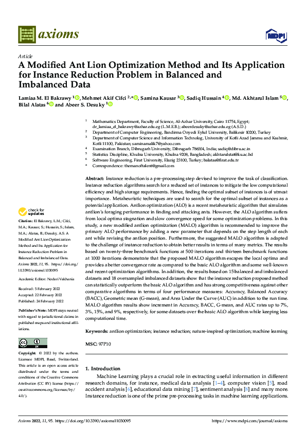 (PDF) A Modified Ant Lion Optimization Method and Its Application for ...
