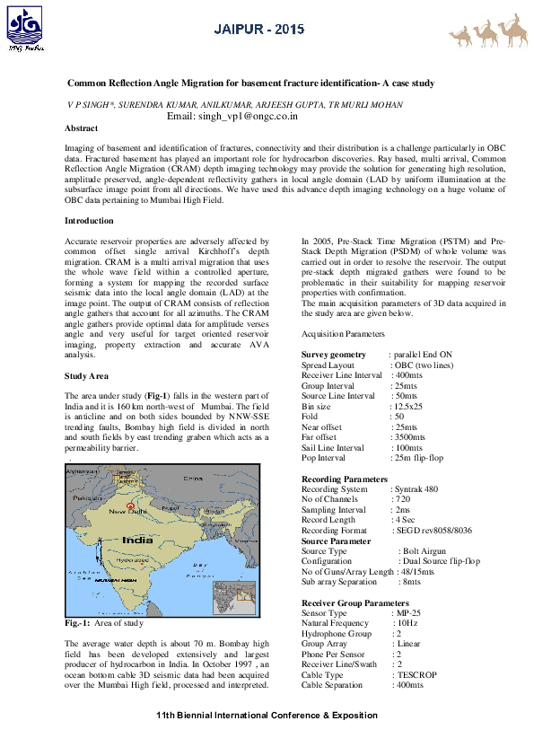 (PDF) Common Reflection Angle Migration for basement fracture ...