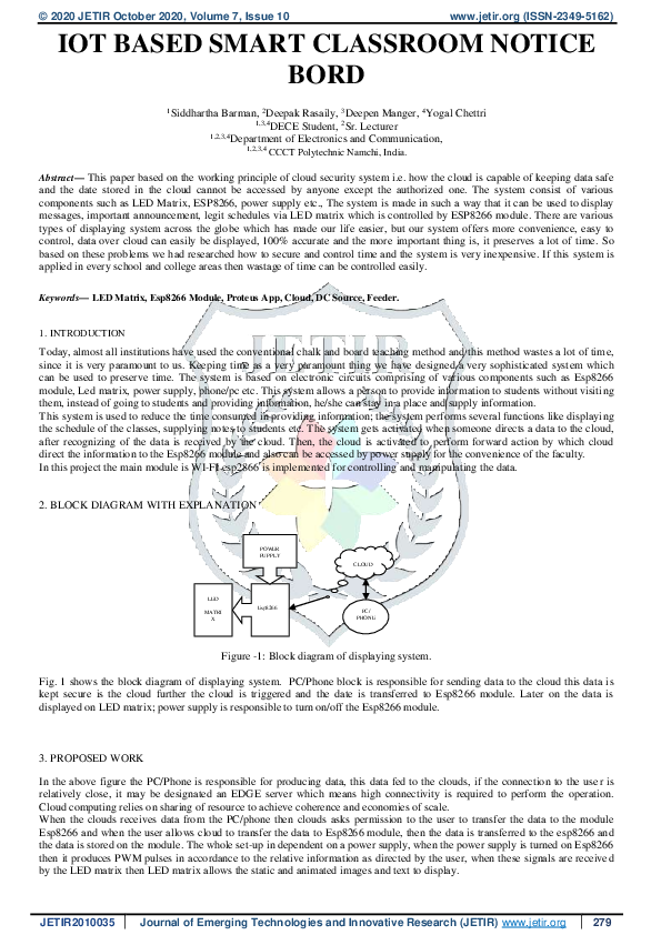 (PDF) Iot Based Smart Classroom Notice Bord