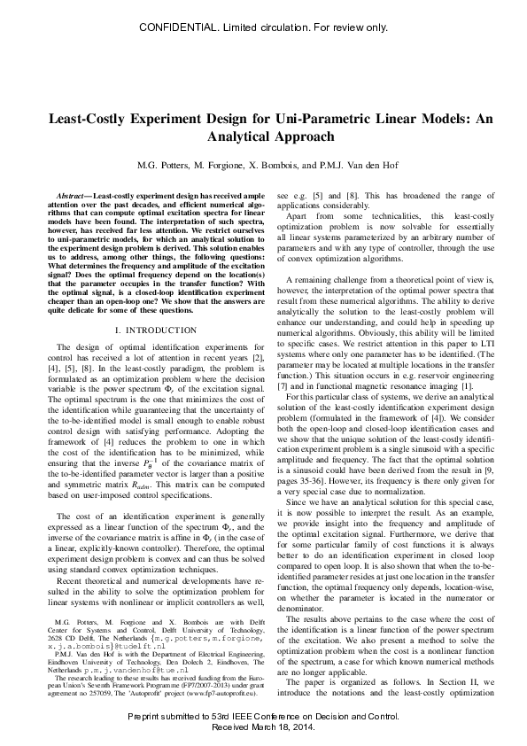 (PDF) Analytical Designs for Cost-Efficient Experiments