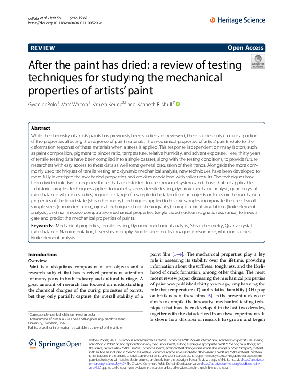 (PDF) After the paint has dried: a review of testing techniques for ...