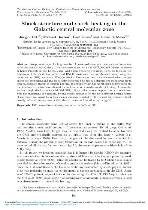 (PDF) Shock structure and shock heating in the Galactic central ...