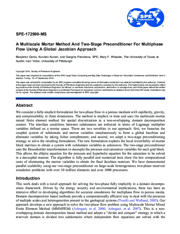 (PDF) Multiscale Mortar Method for Two-Phase Flow