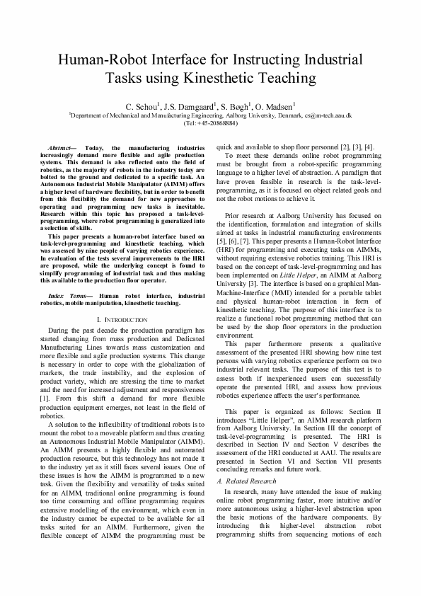 (PDF) Human-robot interface for instructing industrial tasks using ...