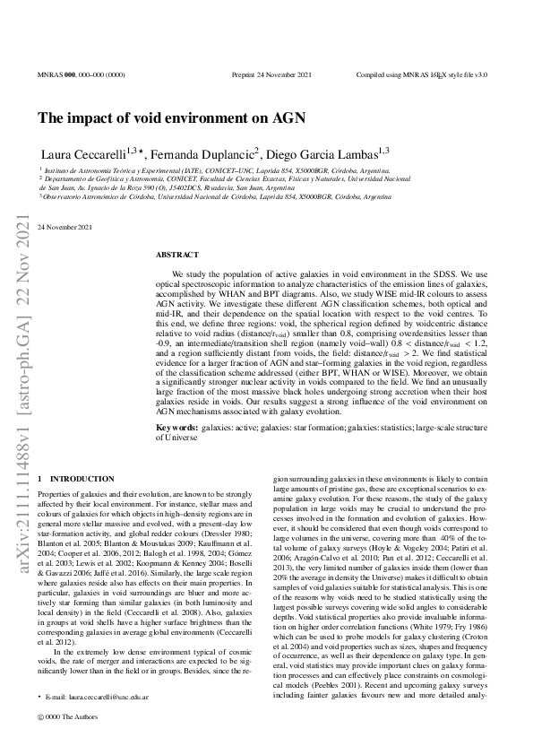 (PDF) The impact of void environment on AGN