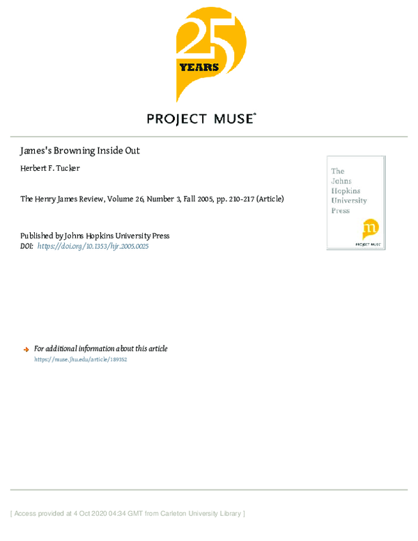 (PDF) James's Browning Inside Out