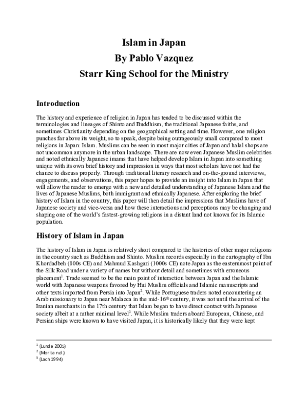 (PDF) Islam in Japan