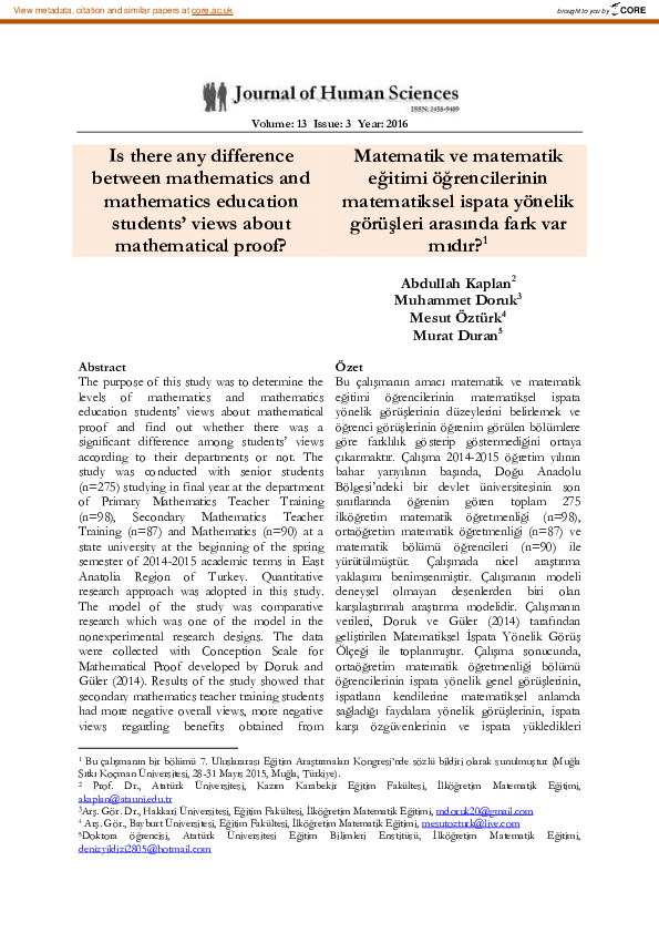 (PDF) Is there any difference between mathematics and mathematics ...